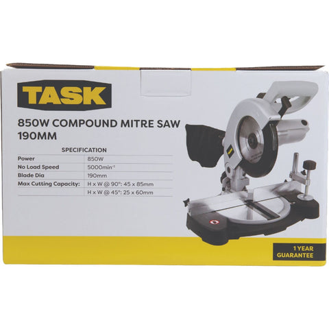 Task 1400W Compound Multi-Purpose DIY Mitre Saw 24 Teeth Cutting Blade ...