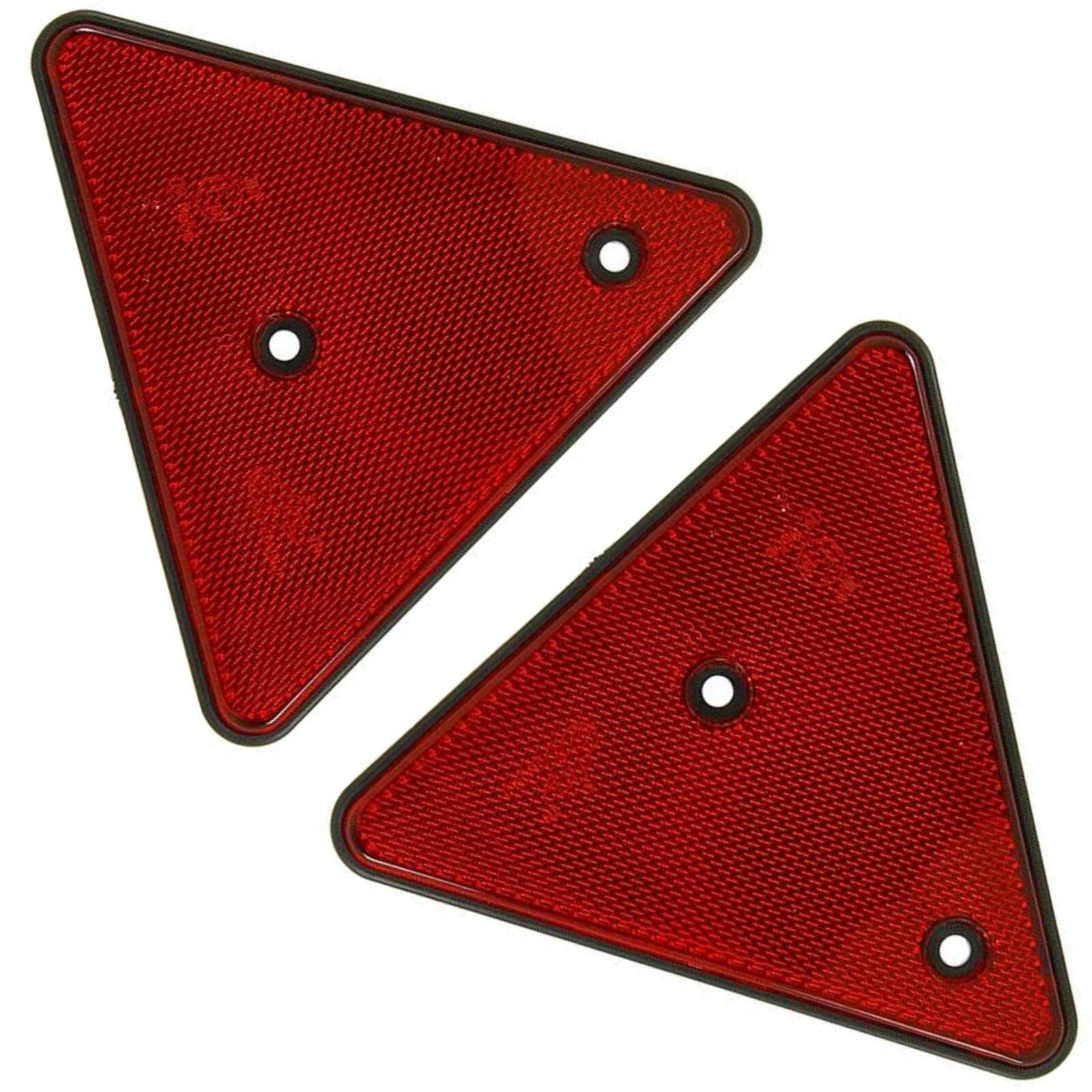 Neilsen 2pc 15cm Equilateral Triangle Red Light Rear Trailer Reflector ...